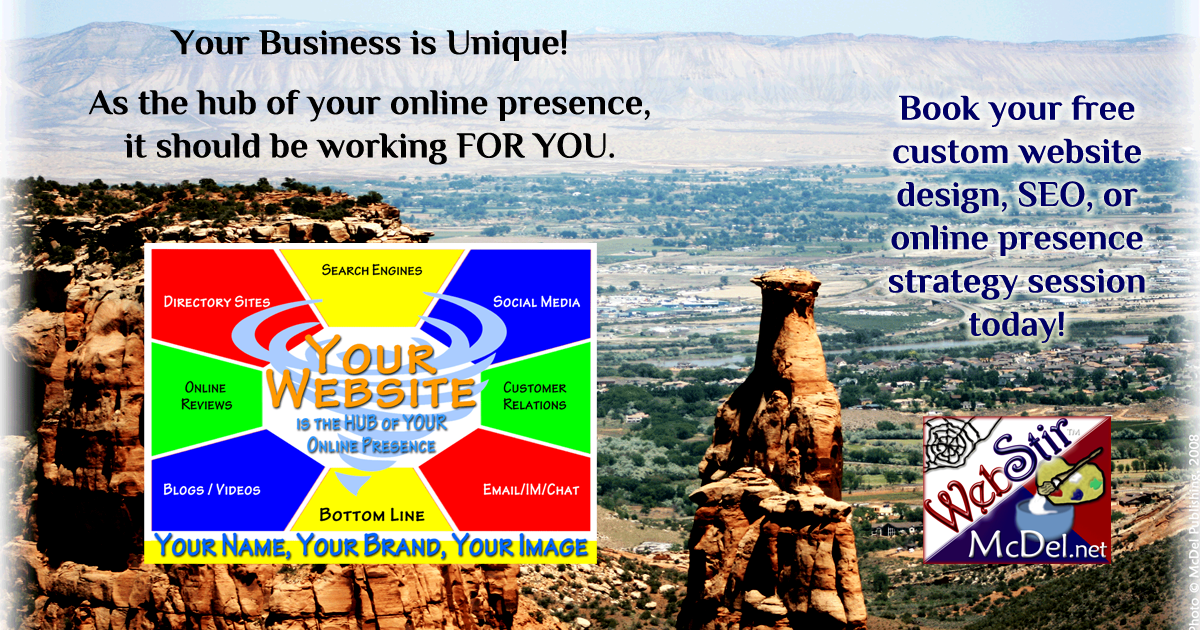 Custom Web Site Design + SEO in Grand Junction Colorado at McDel